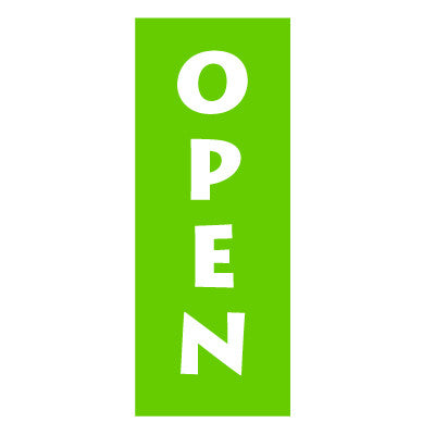 Open Vertical Flag - Adams Textile Signage